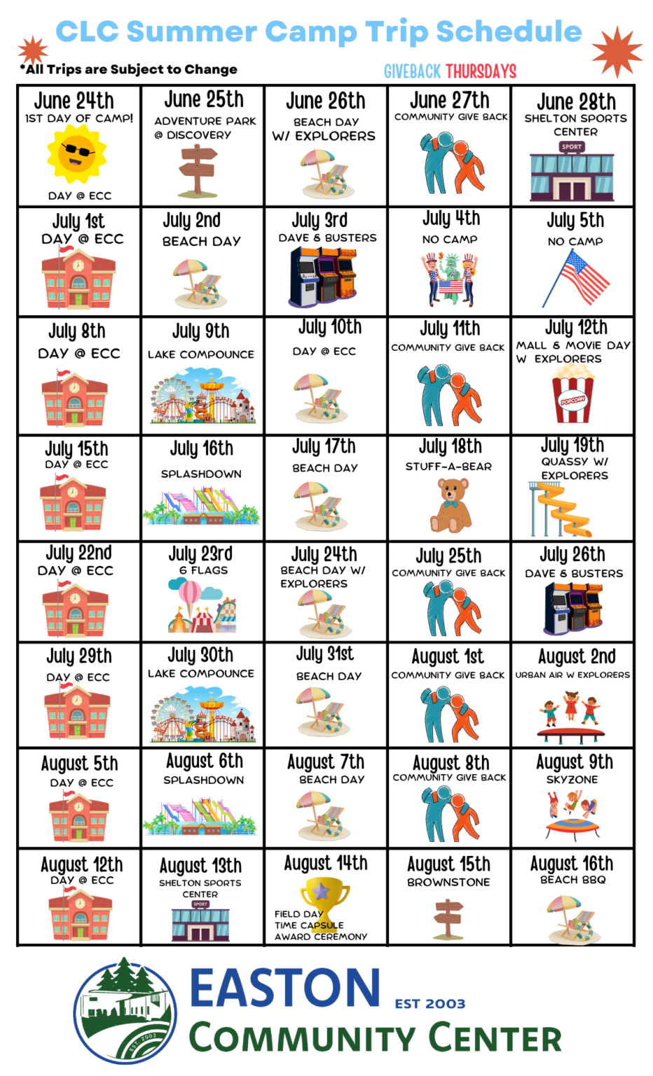 Summer Camp Info – Easton Community Center