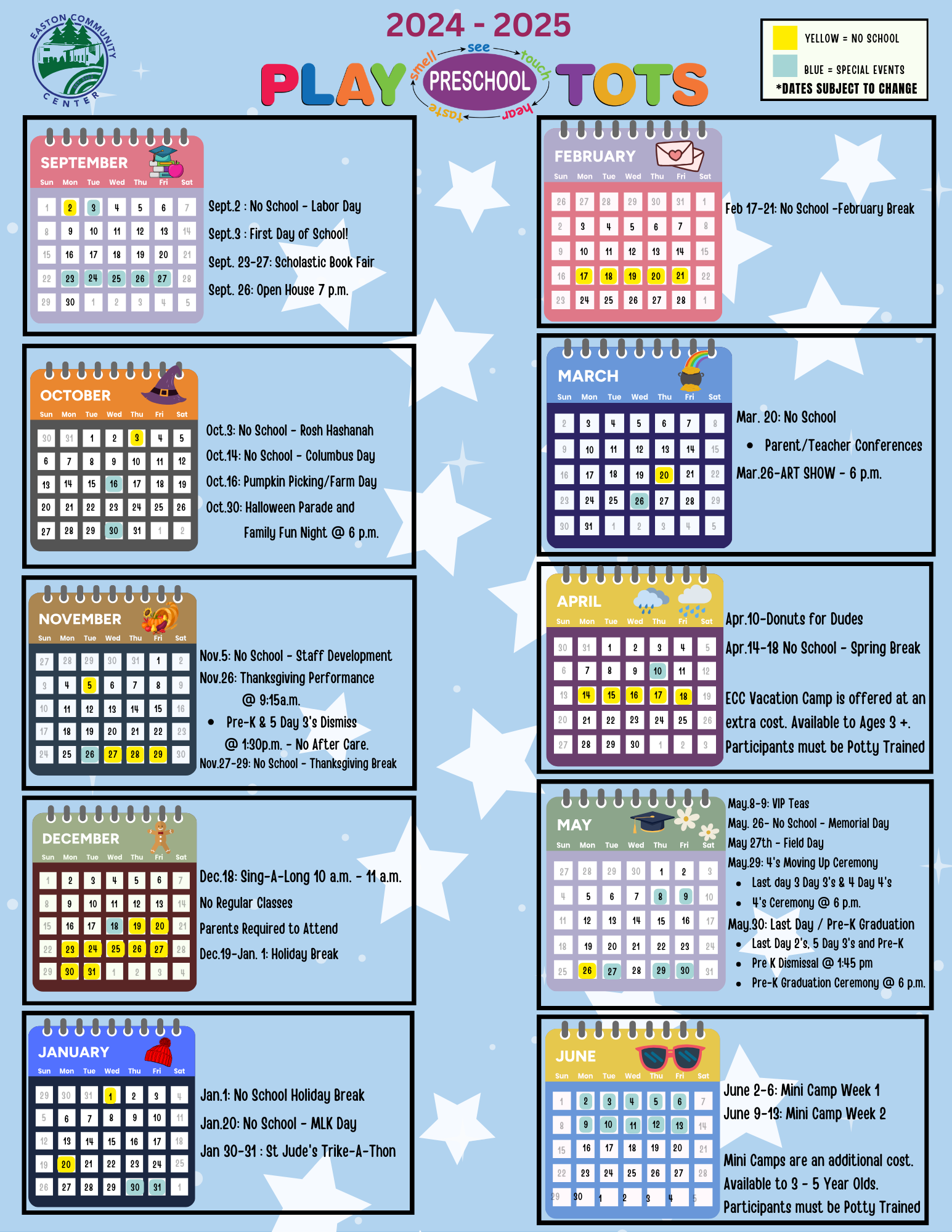 Playtots Preschool – Easton Community Center